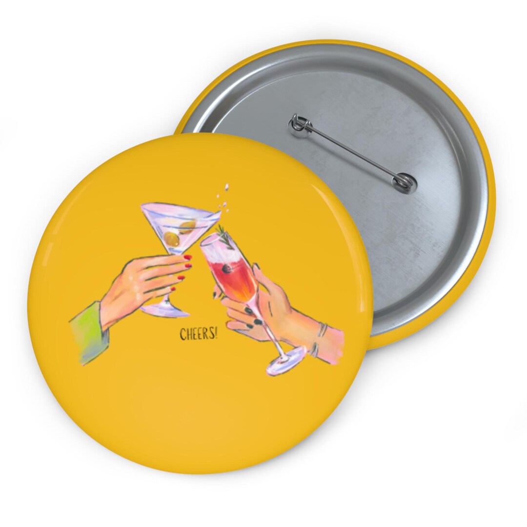 Custom Pin Buttons - Personalized Round Pinback Buttons, Design Your Own Badge Pins, DIY ...