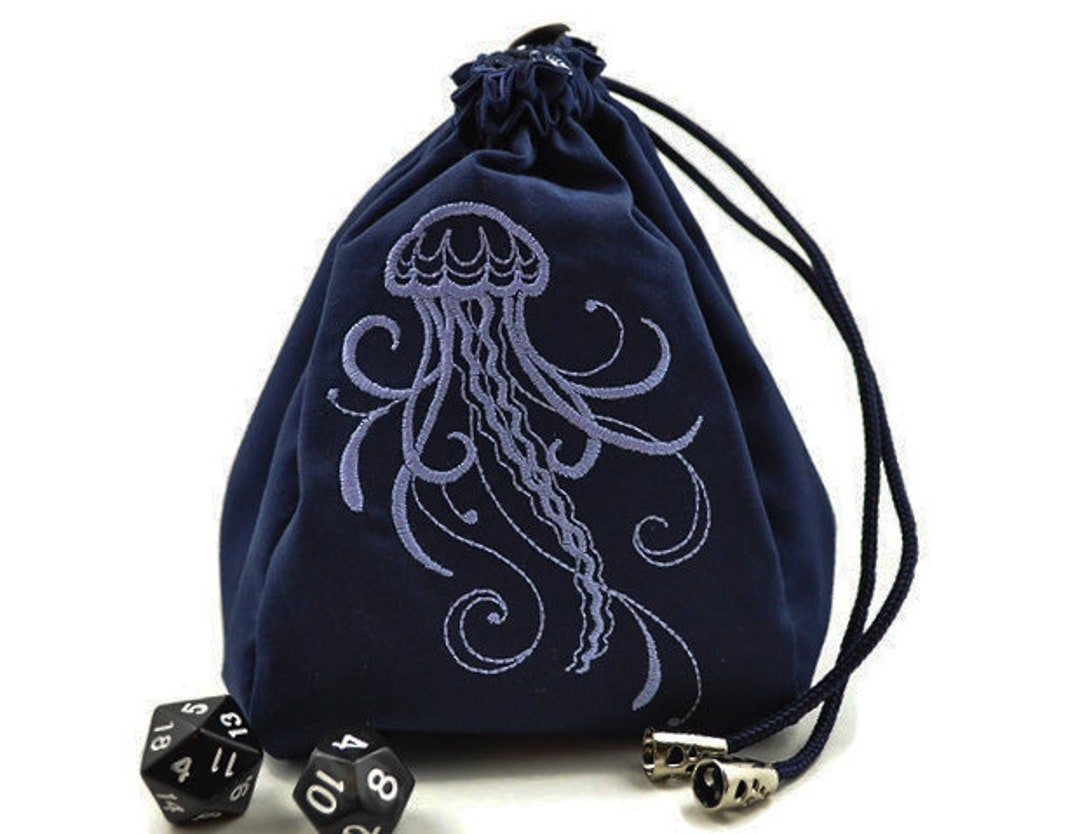 Jellyfish Dice Bag, Extra-large Dice Pouch, Bag of Holding, Dice ...