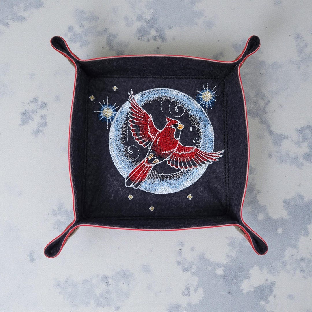 Foldable Dice Tray With Cardinal Bird Design, TTRPG, Dnd, Game ...