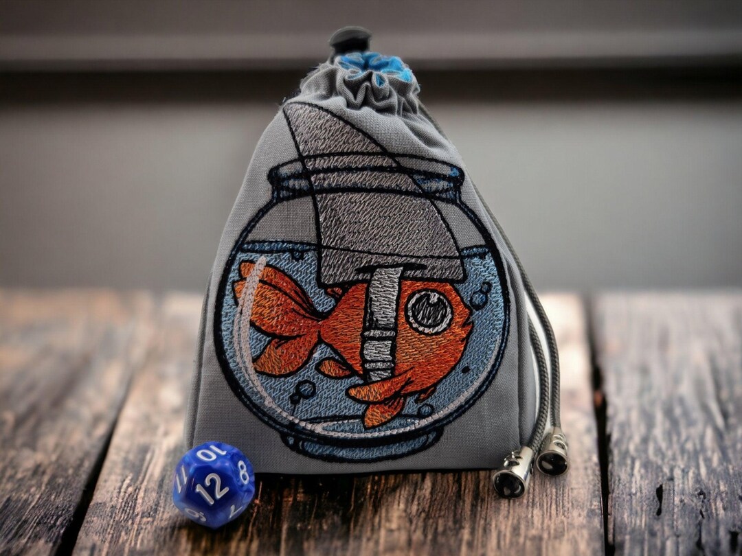 Goldfish Shark Dice Bag, Dice Pouch, Role Playing Games. Dnd - Etsy