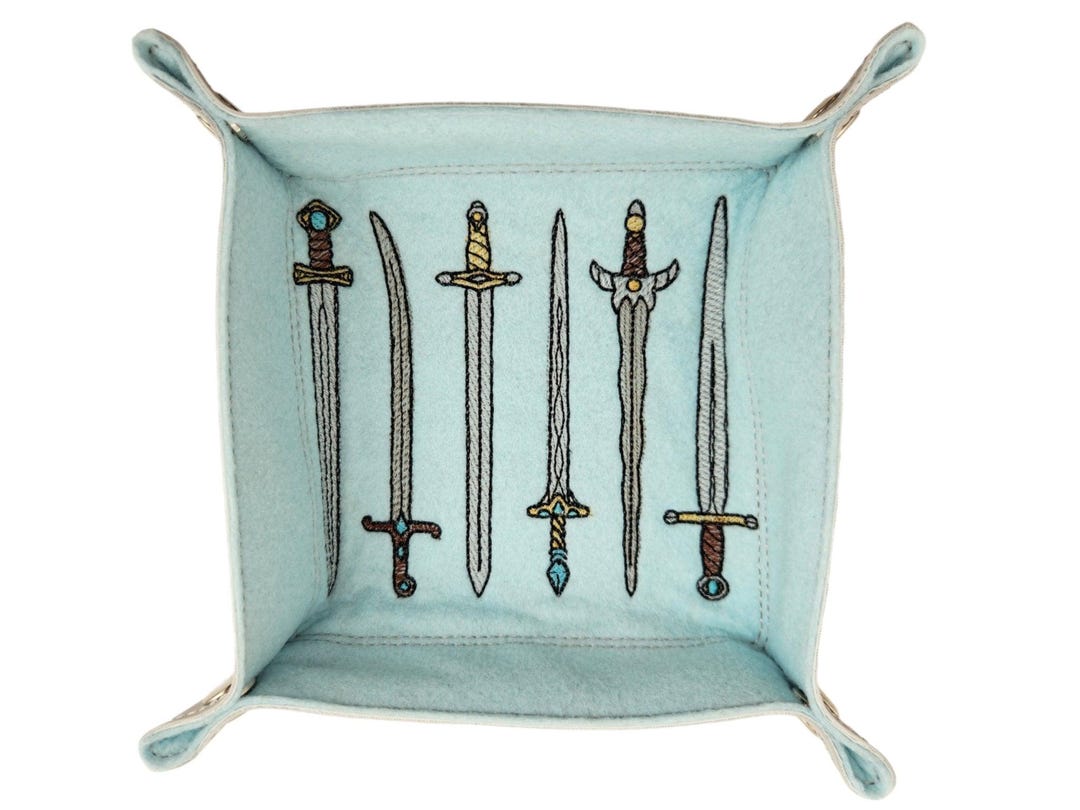 Sword Dice Tray, Dice Rolling Tray, Collapsible Tray, Board Game ...