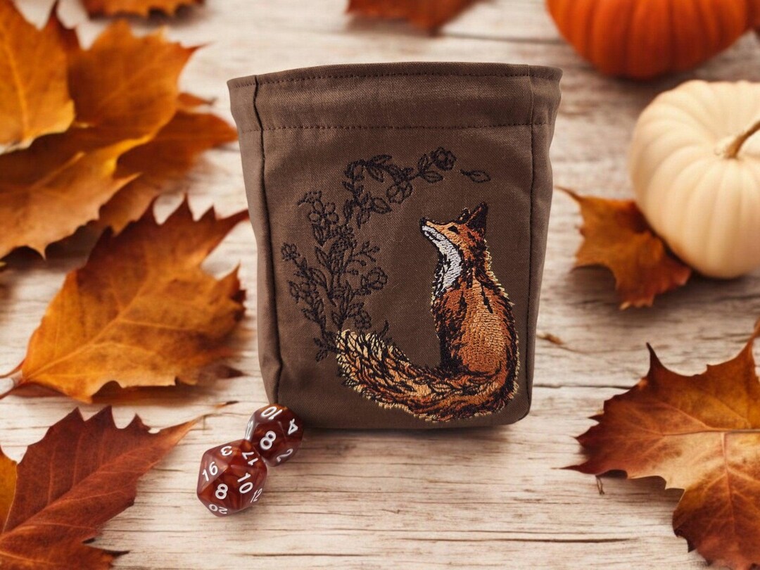 Dice Bag With Beautiful Fox, TTRPG, Board Game Accessory Dnd - Etsy