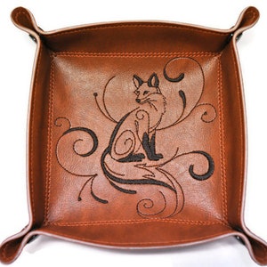 Fox Gift Set for Gaming Fox Dice Tray Polyhedral Dice Set - Etsy