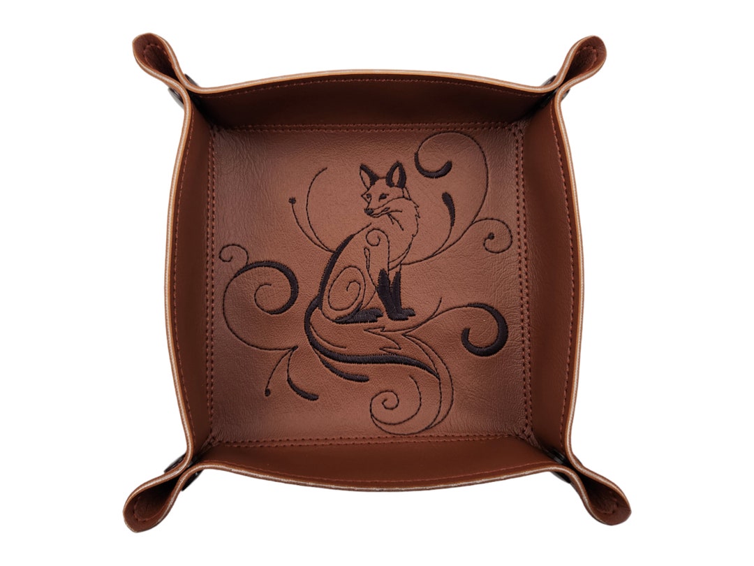 Fox Dice Tray, Dice Rolling Tray, Collapsible Tray, Board Game ...