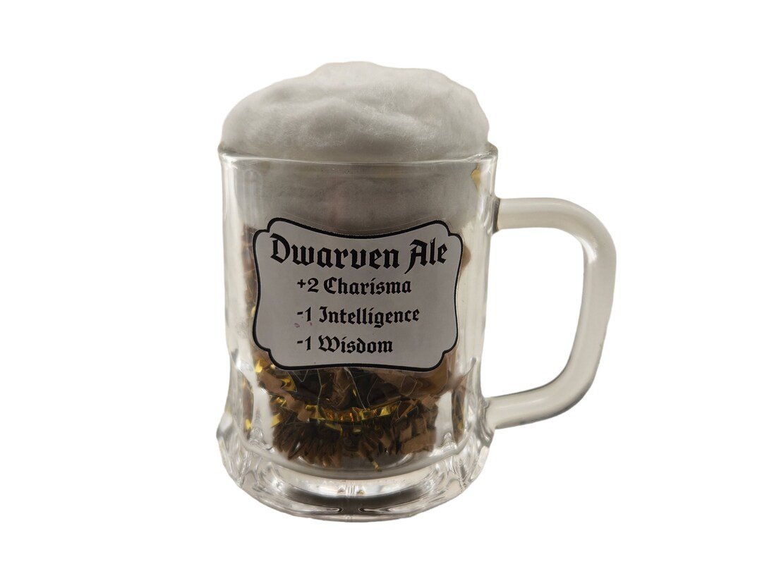 Dwarven Ale With Frothy Head Gift Set, Gag Gift, Dice Set, Dnd, TTRPG ...