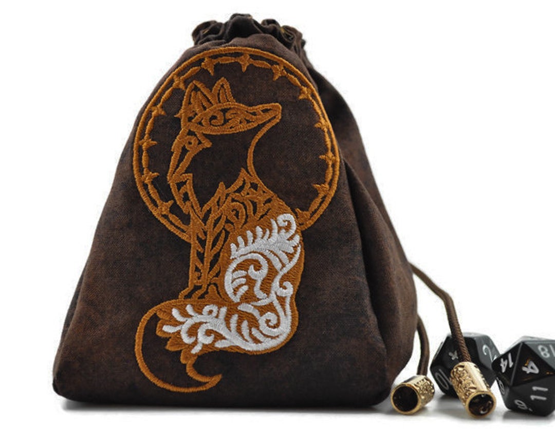 Fox Dice Pouch, Role Playing Games Dice Bag, Board Game Accessory Dnd ...