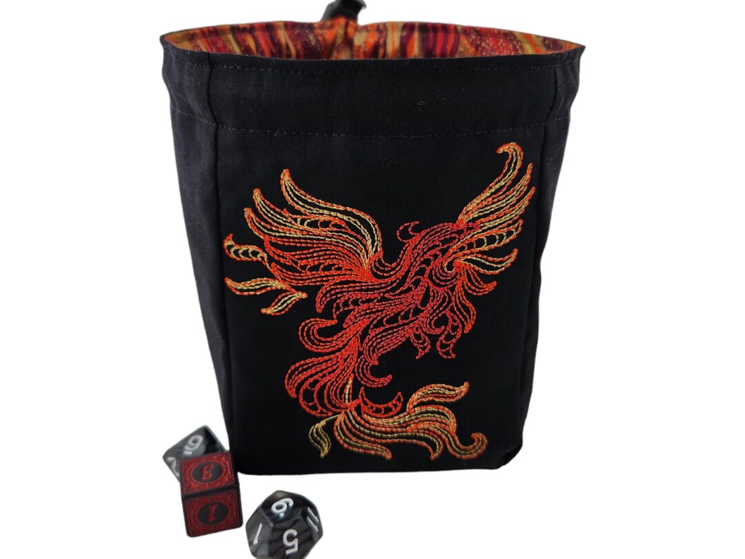 Phoenix Dice Bag, RPG, Board Game Accessory, RPG, TTRPG - Etsy