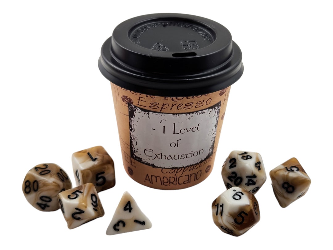 Latte Dice Gift Set, Gag Gift, Role Playing Gamer, TTRPG, Coffee ...