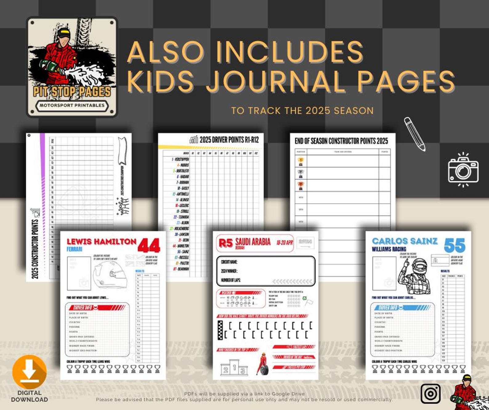 2025 Formula One Kids Activity Book/journal F1 - Etsy