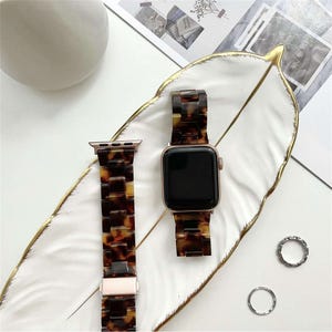 Marble Resin Watch Band Compatible With Apple Watch, Fashion Watch ...