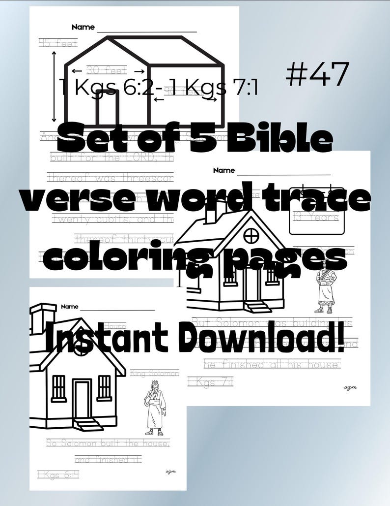 Bible Verse Coloring Pages With Word Trace Activity, Featuring Verses ...