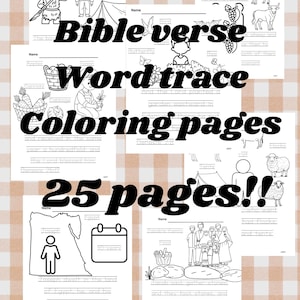 Bible Verse Coloring Pages: Genesis Word Trace (digital Download) - Etsy