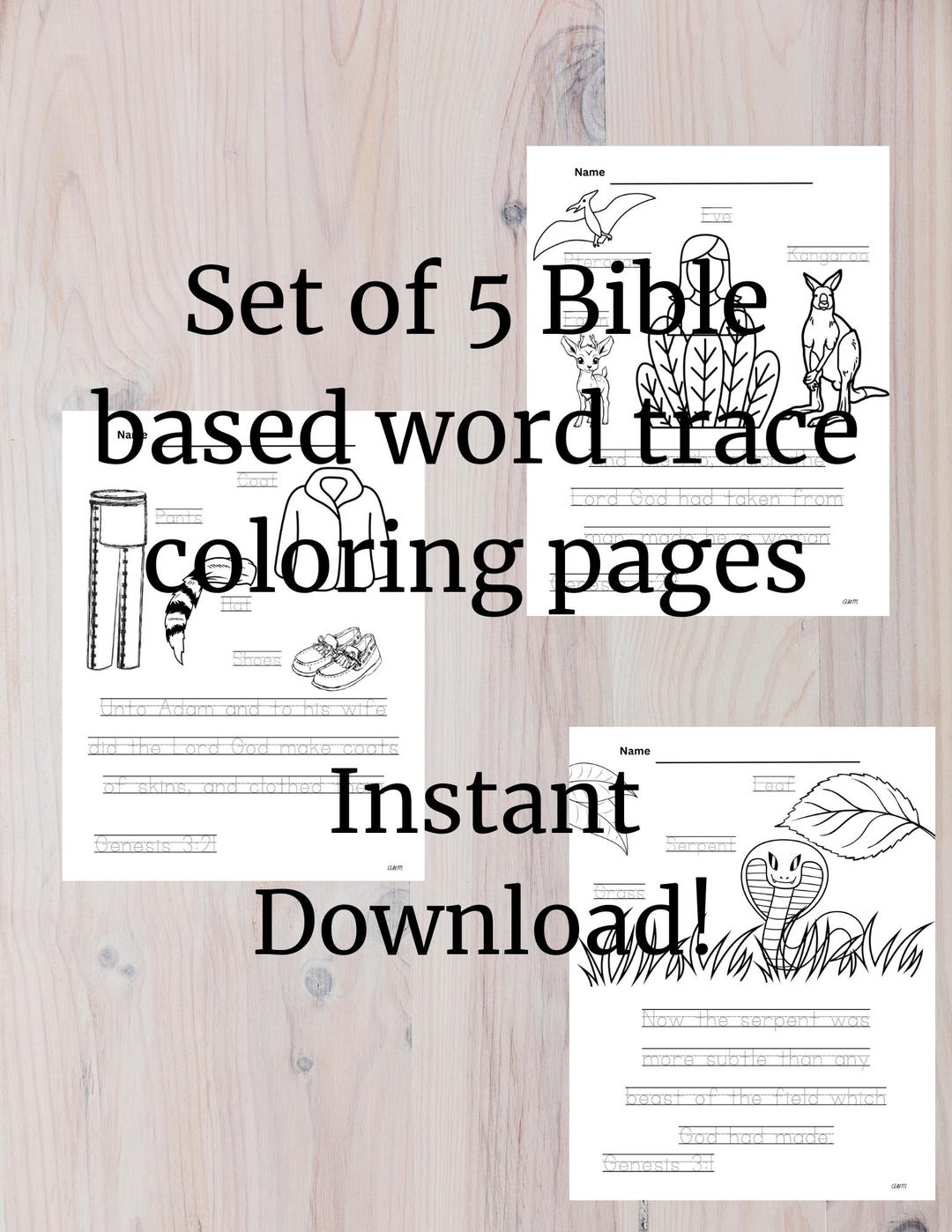 Bible Verse Tracing Coloring Pages, Featuring Verses From Gen 2:8- Gen ...