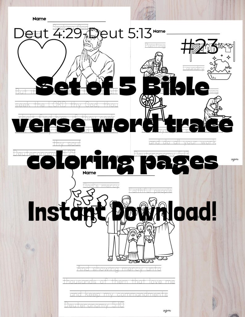 Bible Verse, Word Trace, Coloring Pages, Featuring Verses From ...