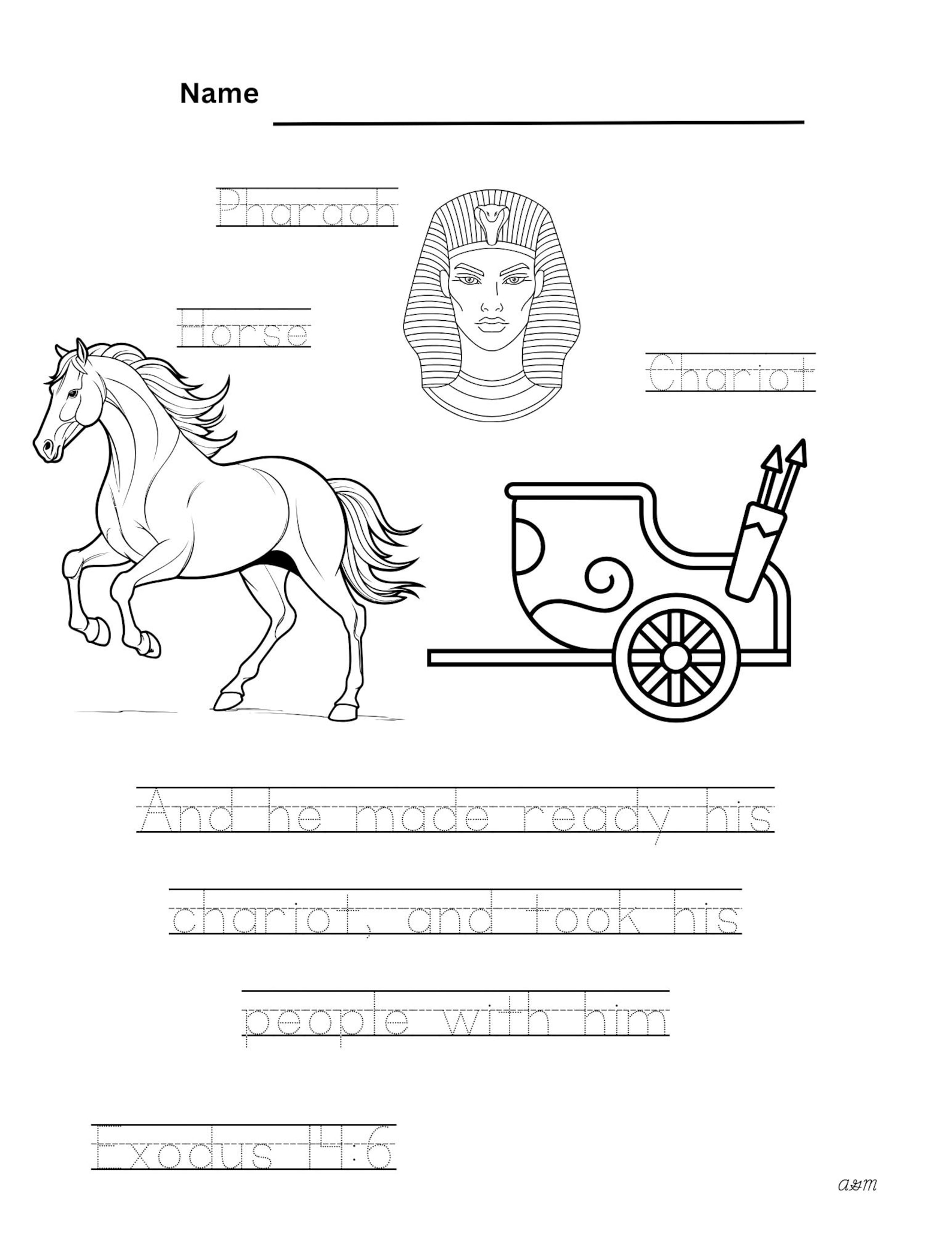 Bible Verse, Word Trace, Coloring Pages Featuring Verses From Exodus 13 ...