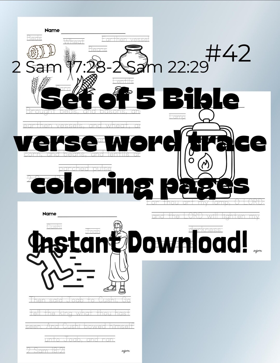 Bible Verse Coloring Pages With Word Trace Activity, Featuring Verses ...