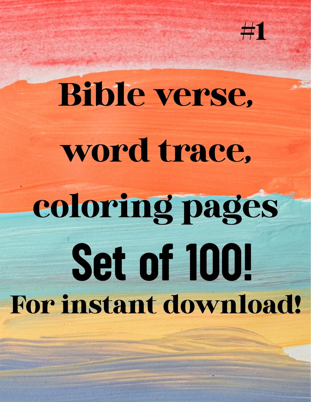 Bulk Set of Bible Verse Coloring Pages, With Word Trace Activity ...