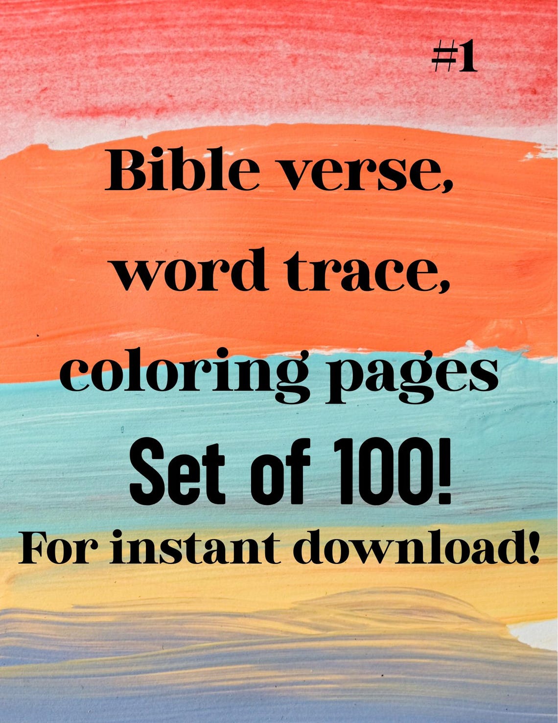 Bulk Set of Bible Verse Coloring Pages, With Word Trace Activity ...
