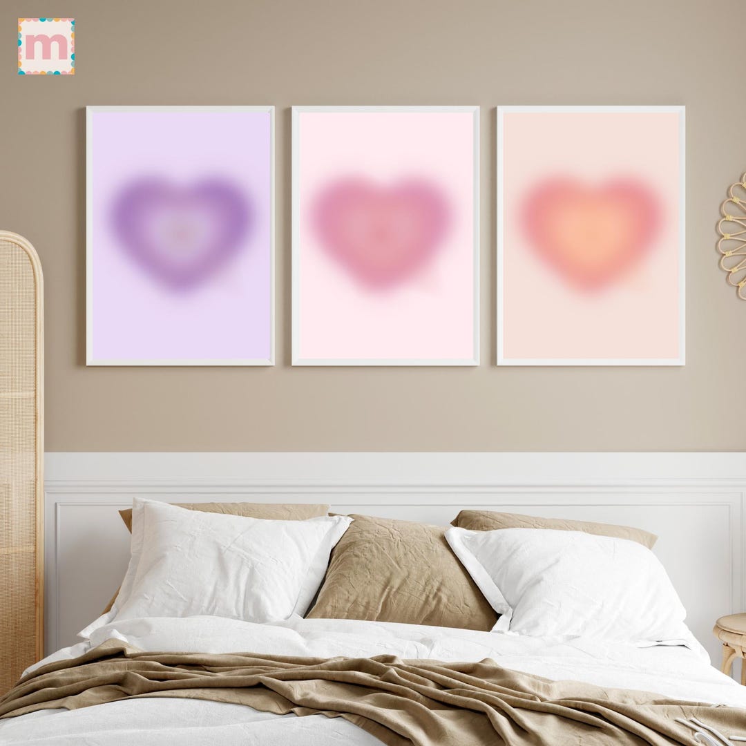 Aura Calming Heart Poster Set (3 Designs) - Etsy