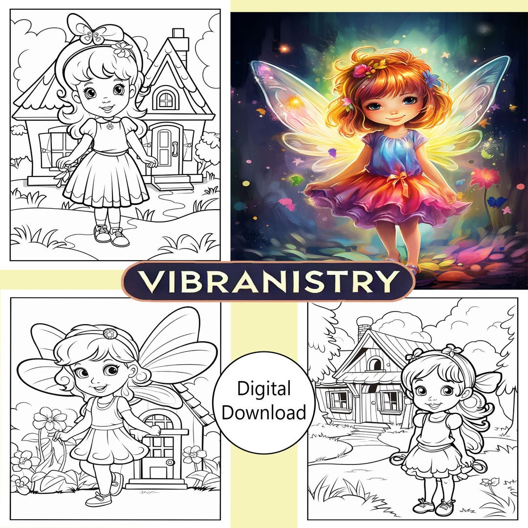 Printable Fairy Girl Coloring Pages - 8 Cozy Little Cute Designs for ...