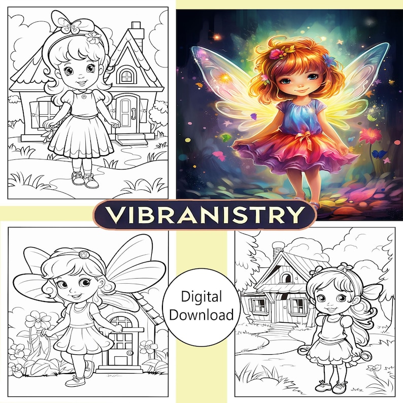 Printable Fairy Girl Coloring Pages - 8 Cozy Little Cute Designs for ...