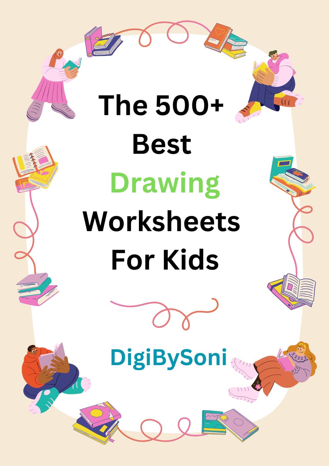Drawing & Coloring Printable Worksheets for Kids (pack of 5) - Etsy