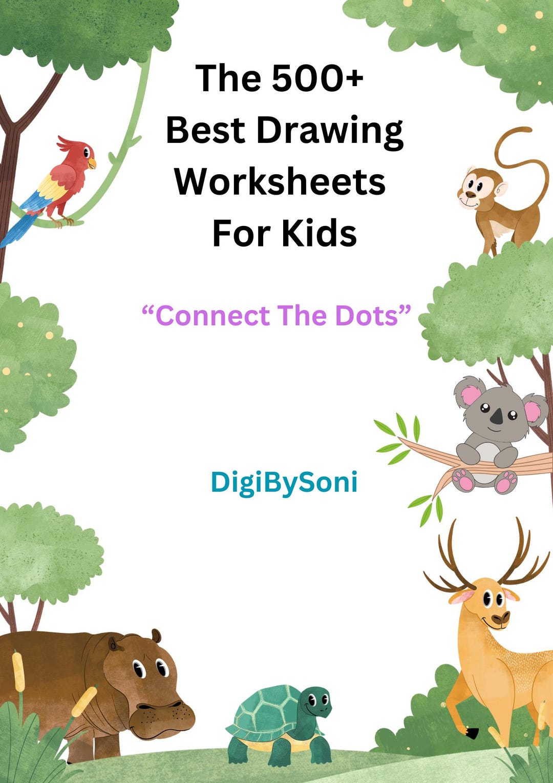 Drawing & Coloring Printable Worksheets for Kids - Etsy