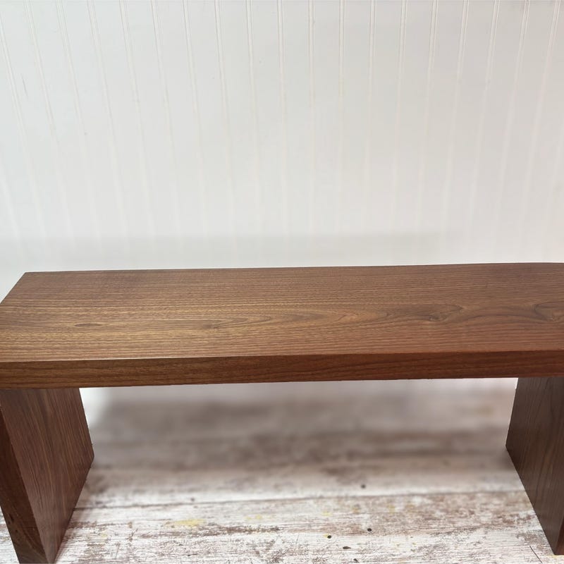 Dark Wood Bench - Etsy