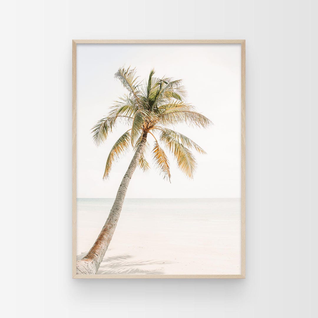 Palm Tree Print, Minimalist Palm Tree Poster, Boho Beach Decor, Beach ...