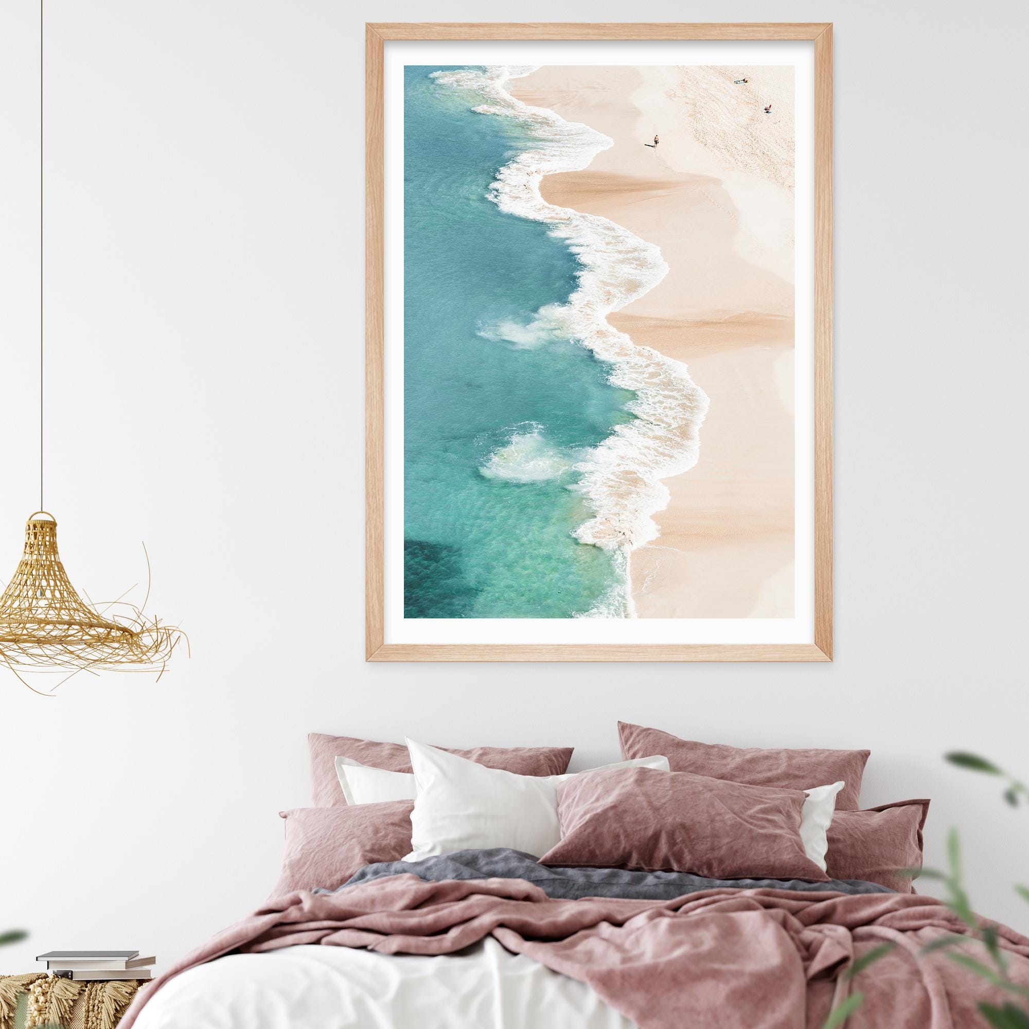 Set of 3 Coastal Prints, Ocean Poster, Palm Tree Wall Art, Minimalist ...