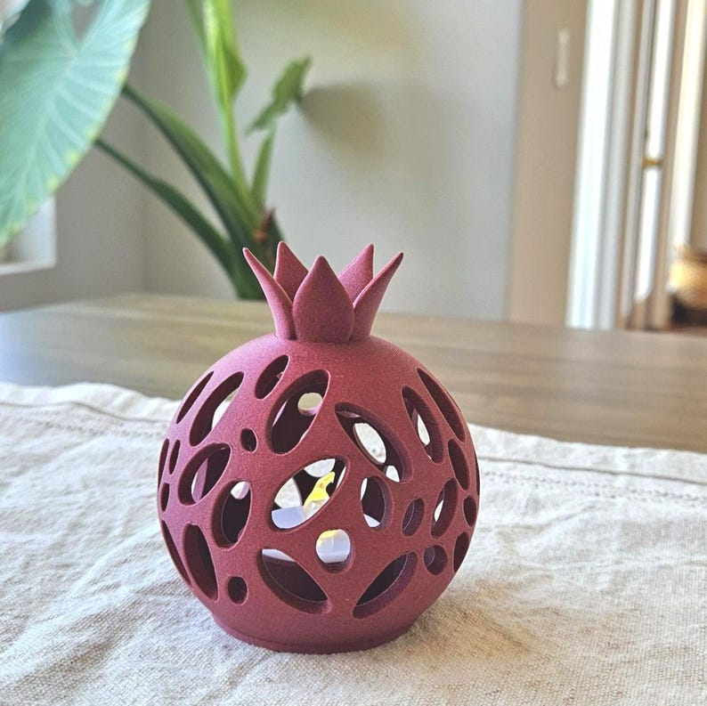Rosh Hashana, Sukkot Pomegranate Tea Light Cover, Jewish Holiday Decor ...