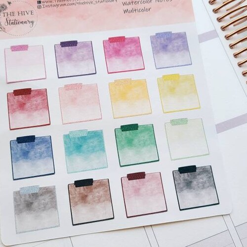 Functional Watercolor Splash Planner Stickers - Etsy