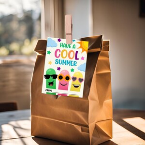 Editable Last Day of School Tag Stay Cool Ice Tag Summer End of School ...