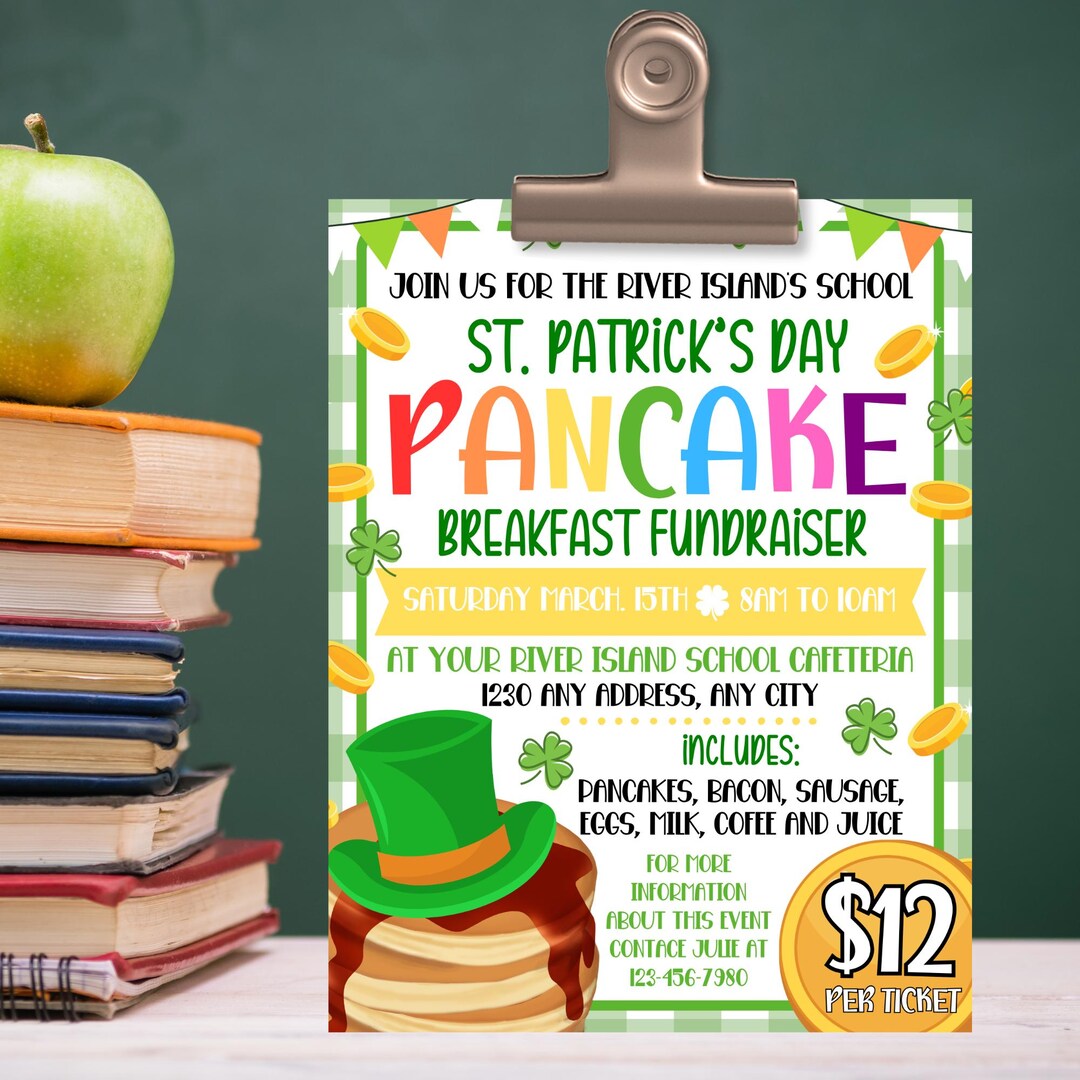 Editable St Patricks Day Fundraiser Flyer Template, St Patrick's Day ...