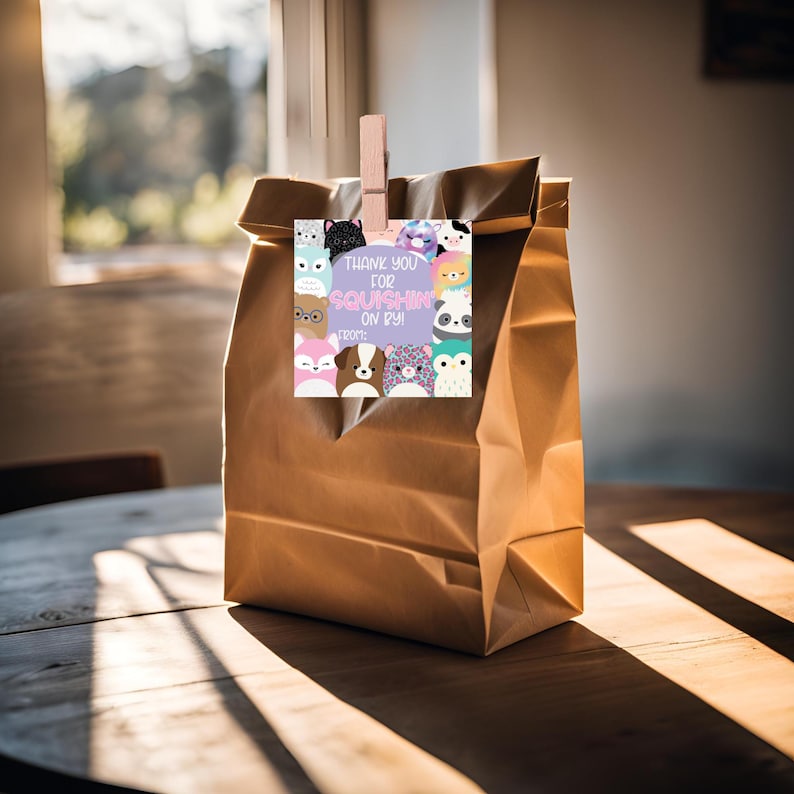 Squishmallow Birthday Gift Tags: Printable Party Favors (PDF) - Etsy