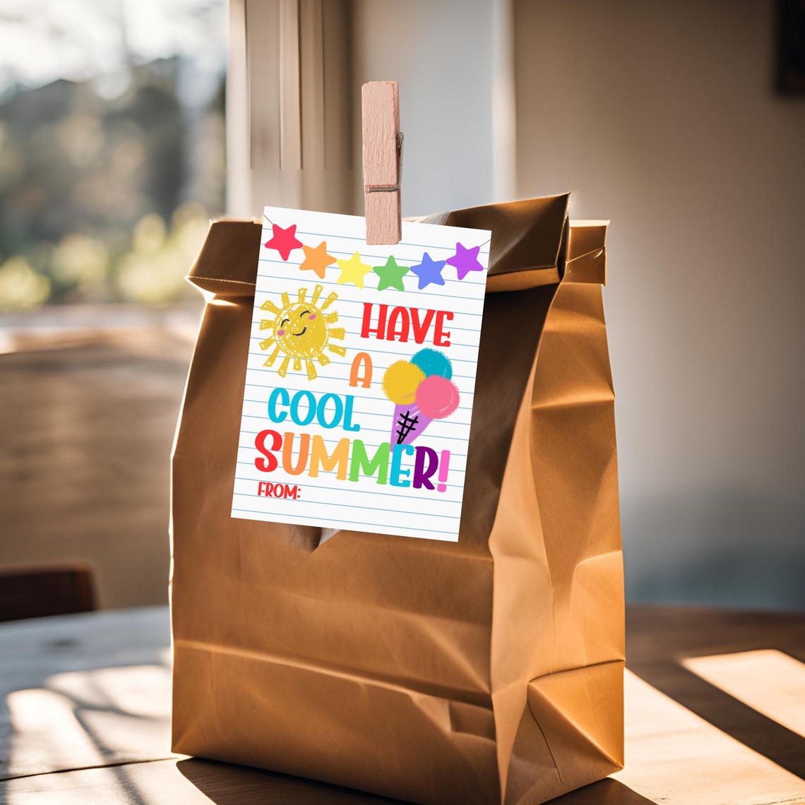 End of School Year Tag, Have a Cool Summer Editable Gift Tags, Ice ...