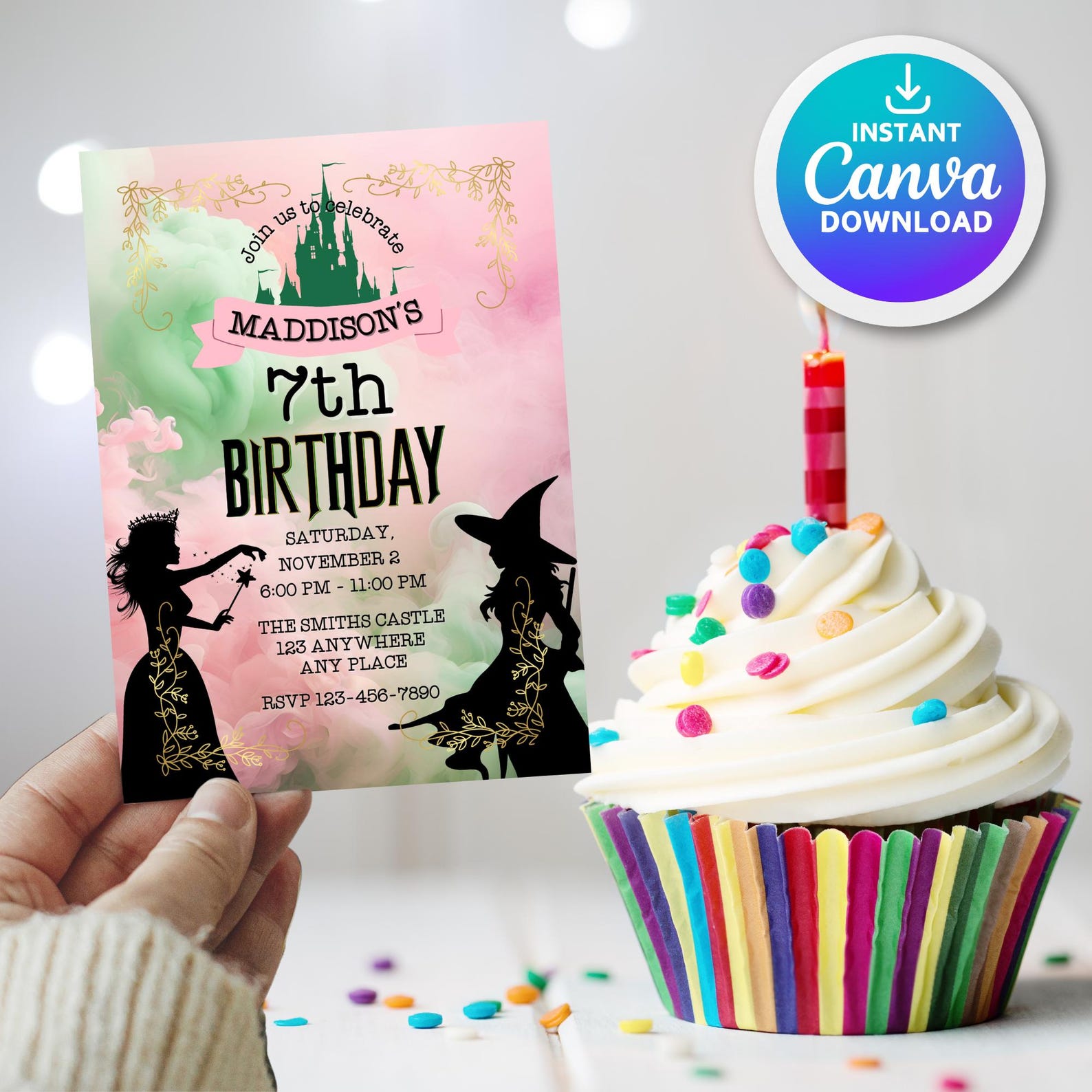 Wicked Witch Birthday Invitation: Wizard of Oz Party (digital File) - Etsy
