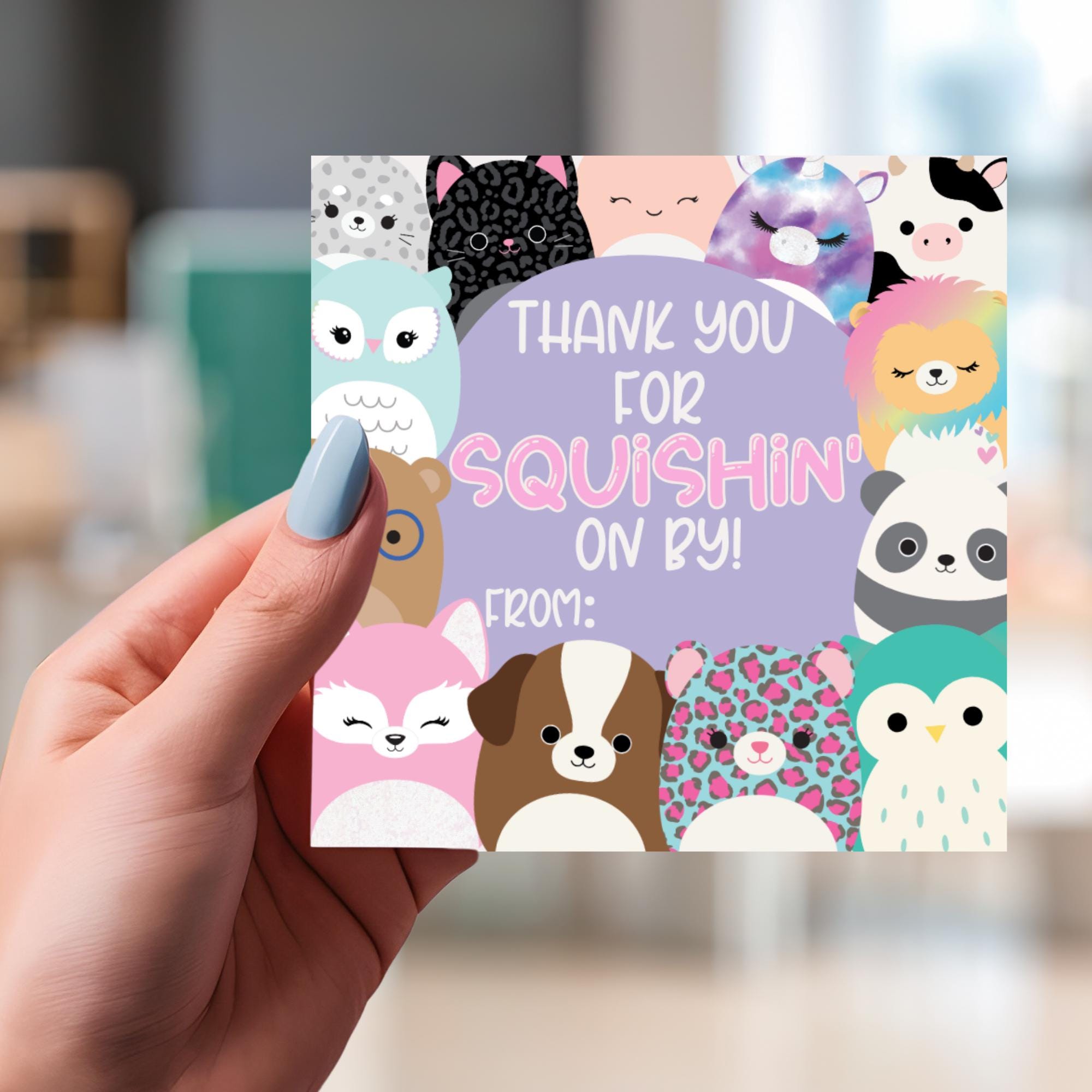 Squishmallow Birthday Gift Tags: Printable Party Favors (PDF) - Etsy