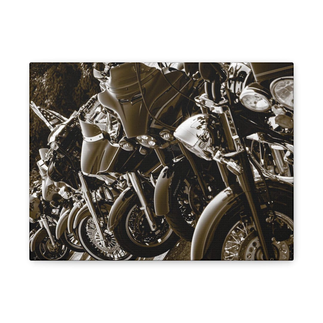 Motorcycle Art Canvas Print, Vintage Motorcycle Decor, Biker Wall Art ...