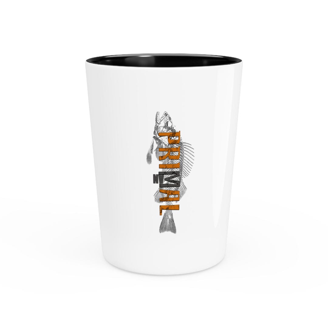 The Primal Man Fishbone Logo Shot Glass - Etsy