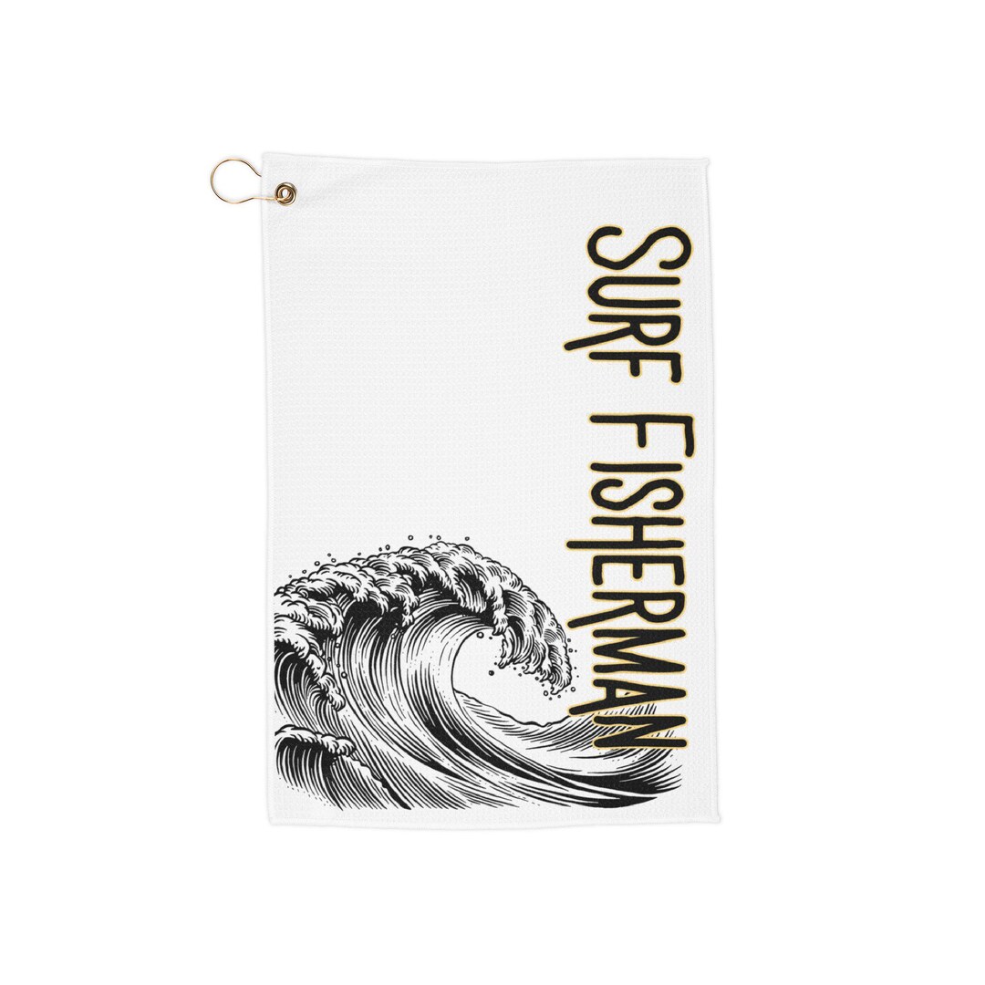 Fishing/bait Towel: Surf Fisherman - Etsy