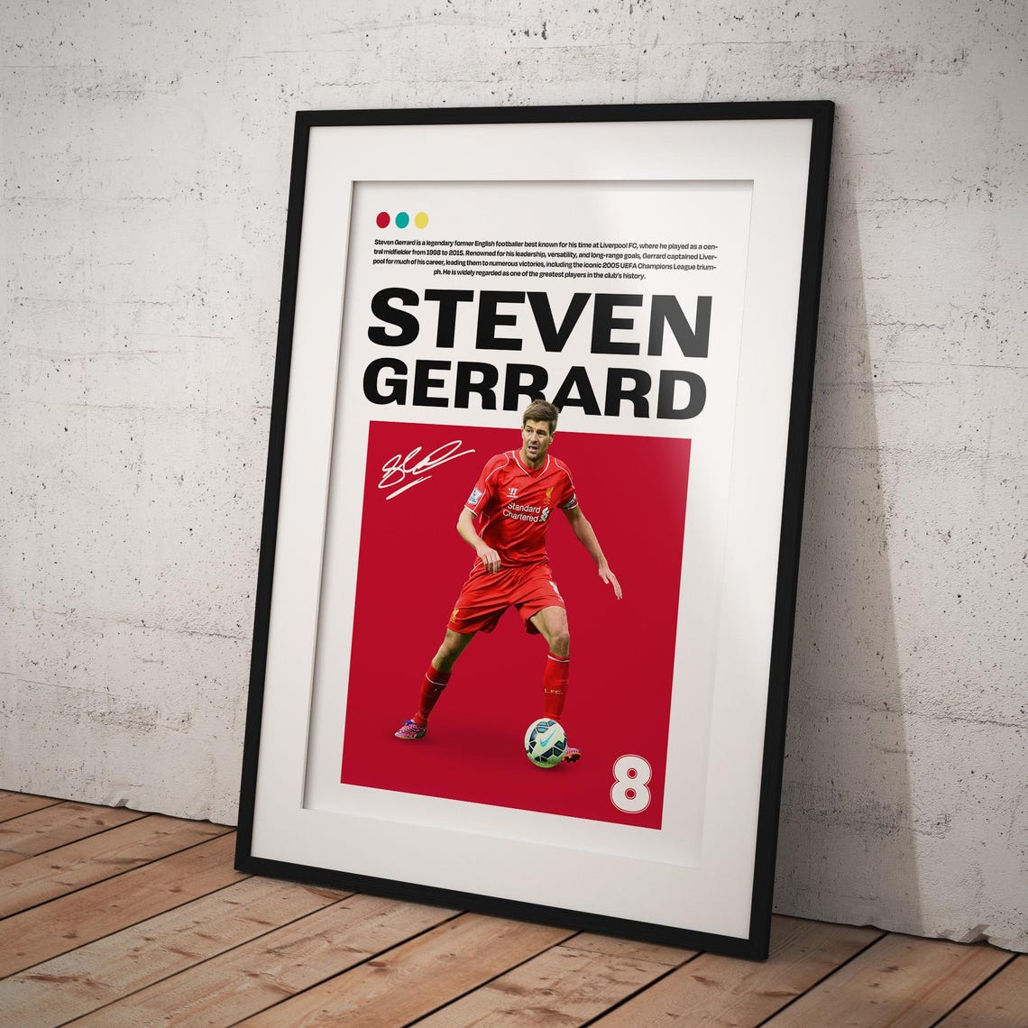 Minimalist Steven Gerrard Poster Liverpool Football Art Print Iconic ...