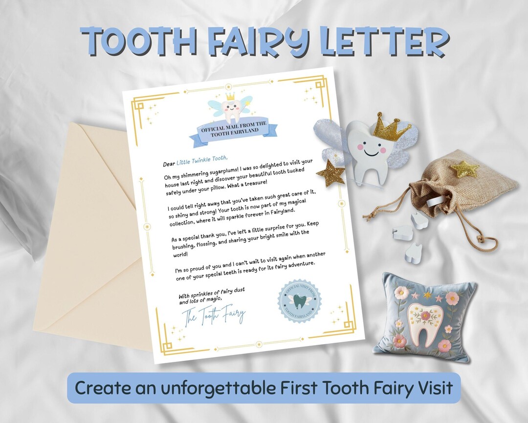 My First Tooth Letter Editable Tooth Fairy Letter Printable Tooth Fairy ...