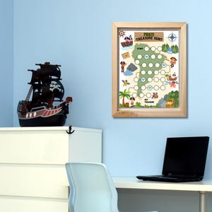 Pirate Reward Chart Bedtime Boy Pirate Treasure Island Potty Sticker ...