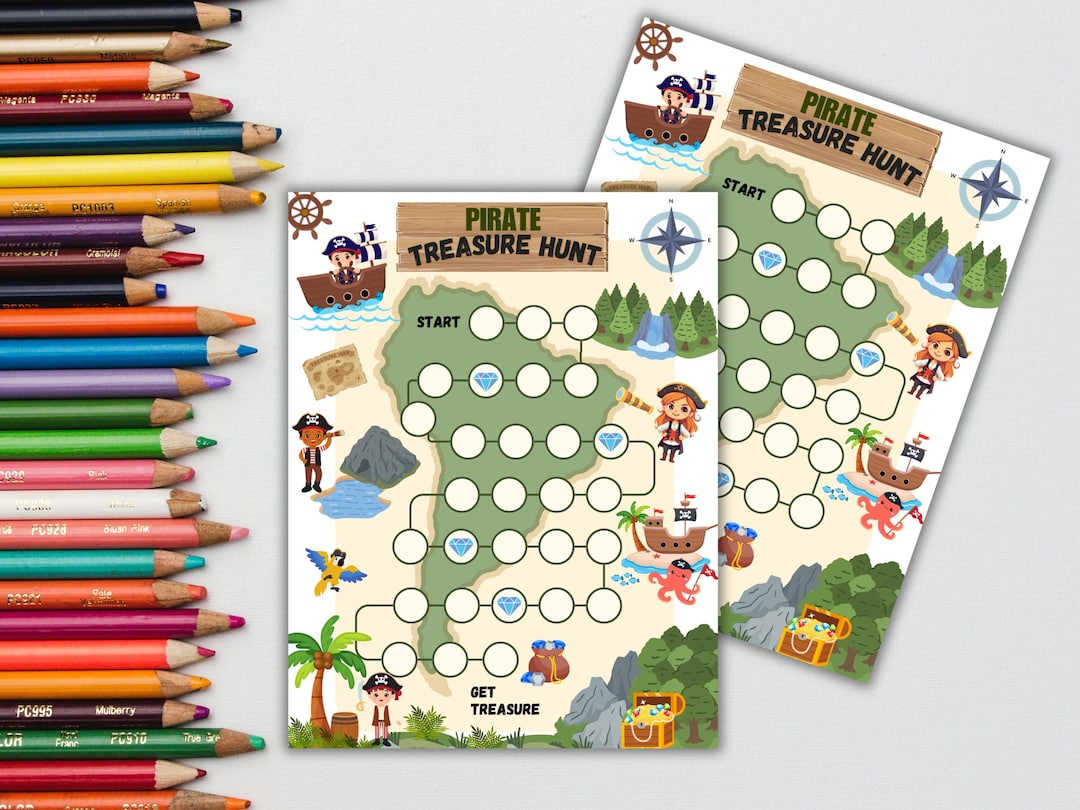 Pirate Reward Chart Bedtime Boy Pirate Treasure Island Potty Sticker ...