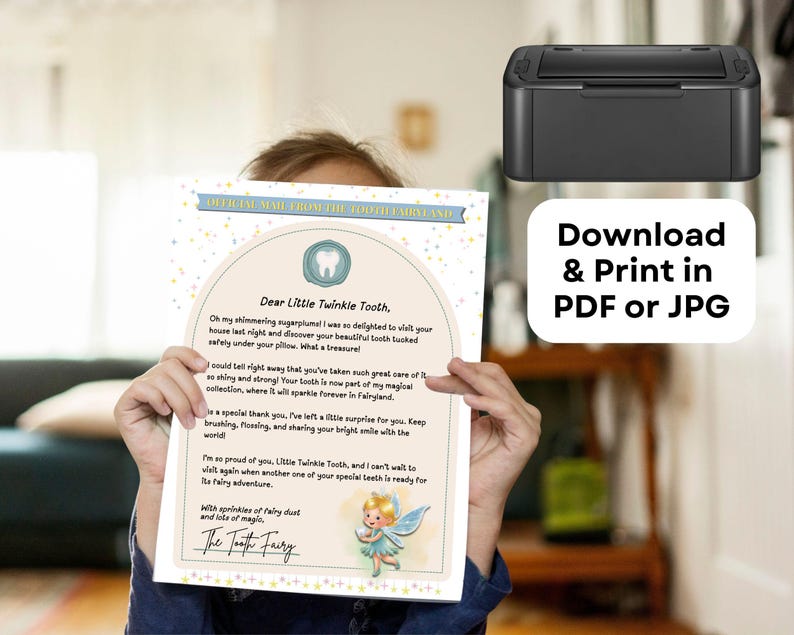 Editable Tooth Fairy Letter First Tooth Fairy Printable Fairy Tooth ...