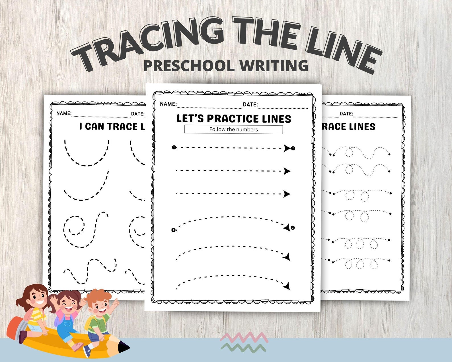 Line Tracing for Toddlers Tracing Book for Kids Line Practice Preschool ...