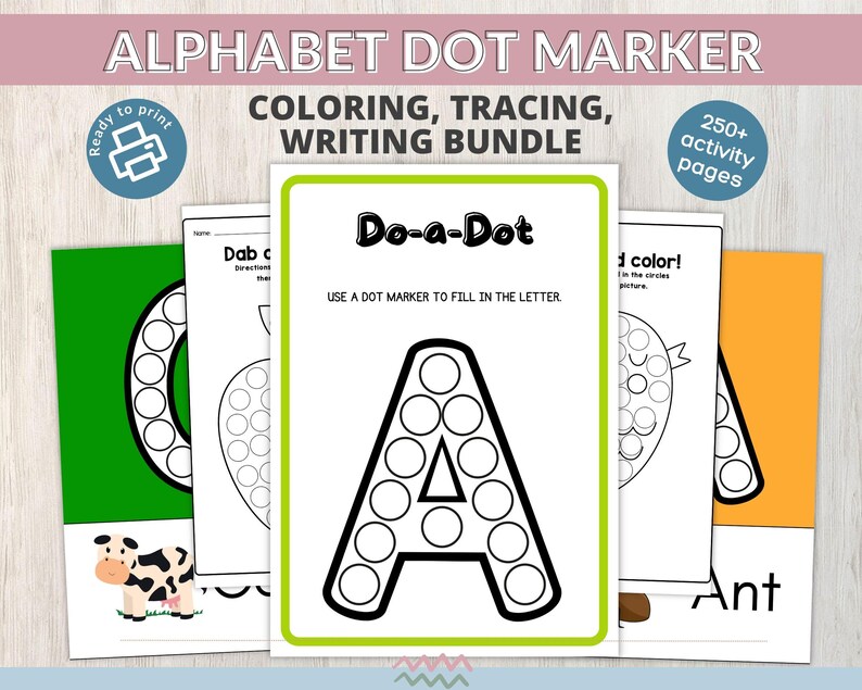Alphabet Dot Marker Activity Dot a Dot Animal Dot Marker Worksheet Do a ...
