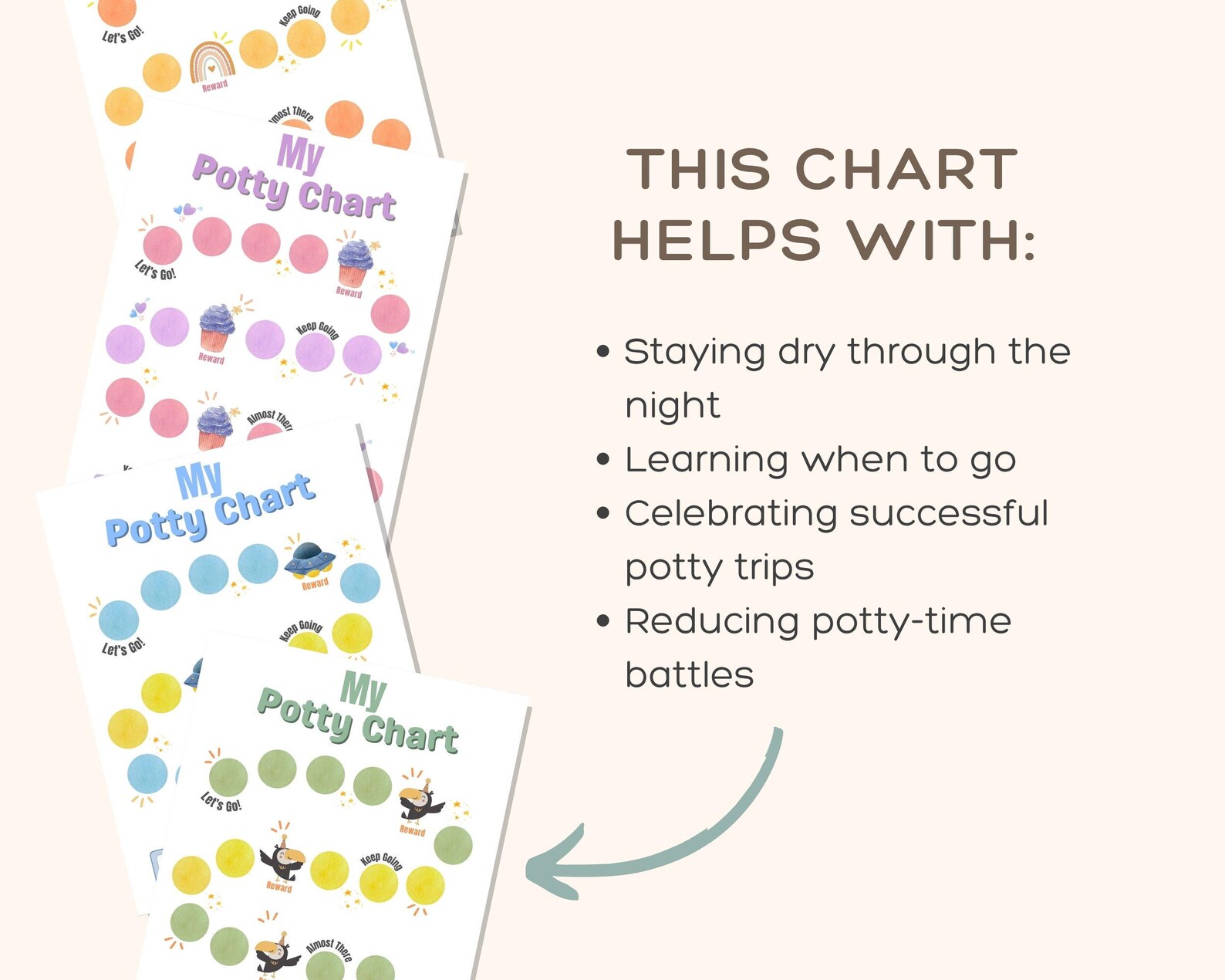 Printable Potty Training Chart for Toddlers Potty Chart for Boys Toilet ...