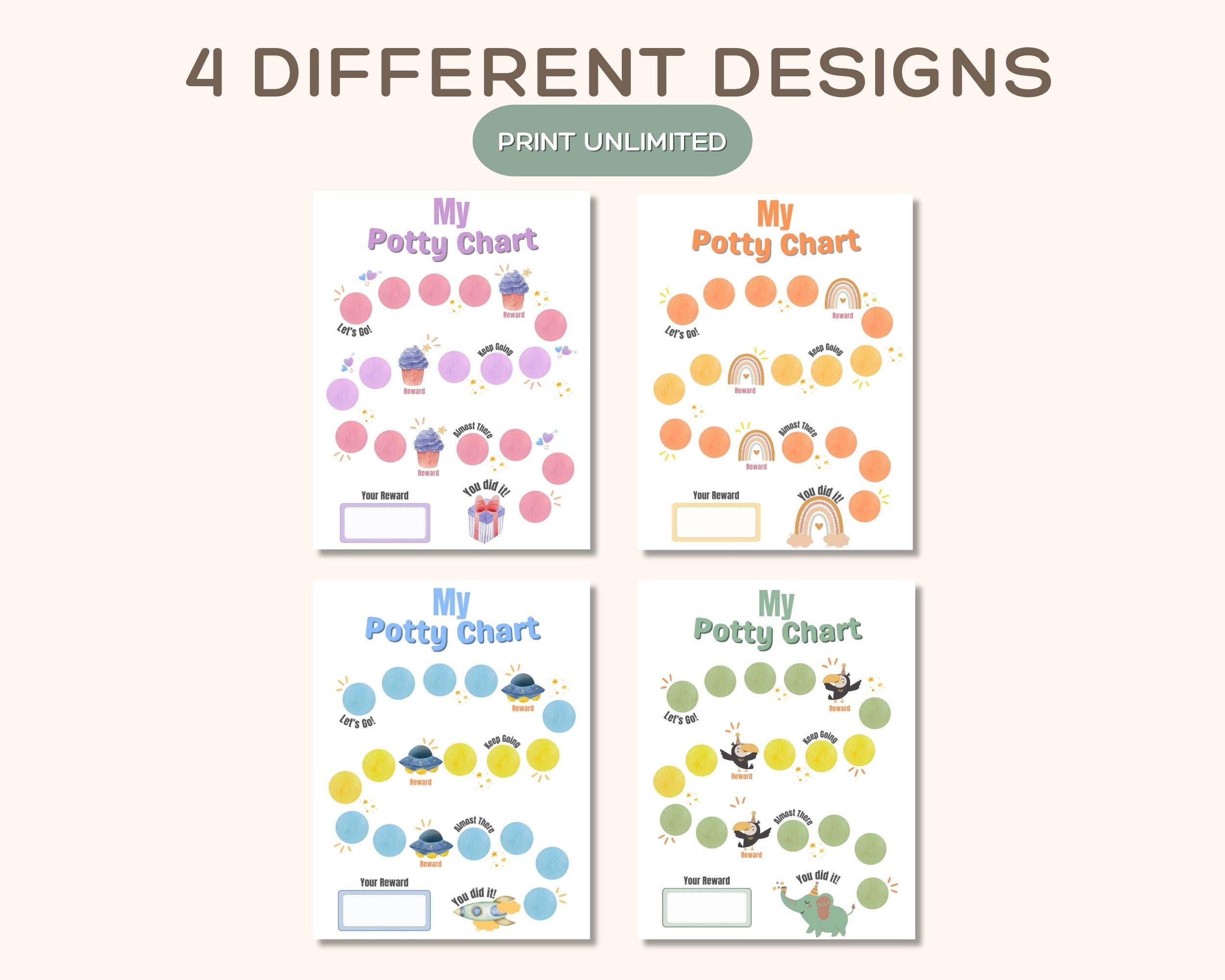 Printable Potty Training Chart for Toddlers Potty Chart for Boys Toilet ...